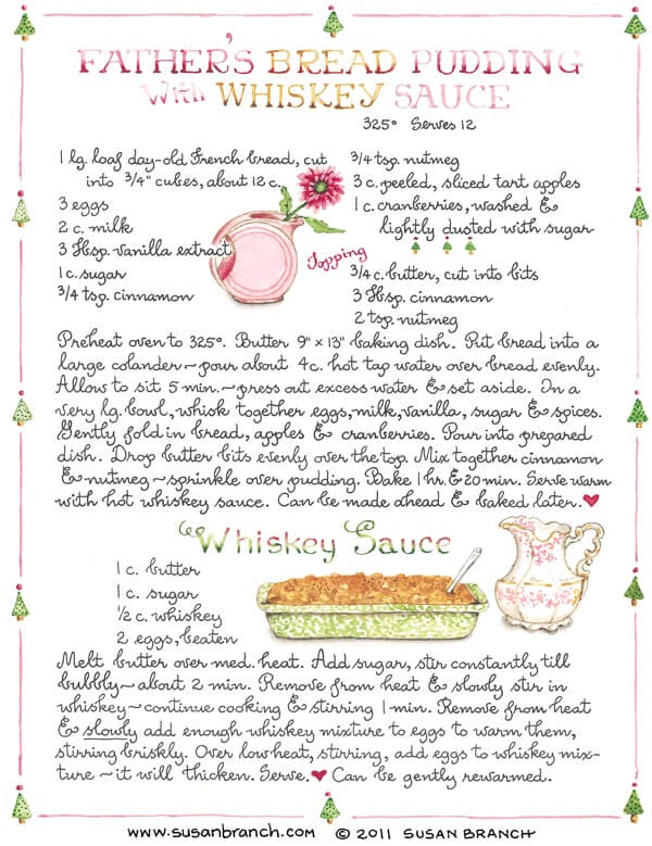 Father’s Bread Pudding with Whiskey Sauce