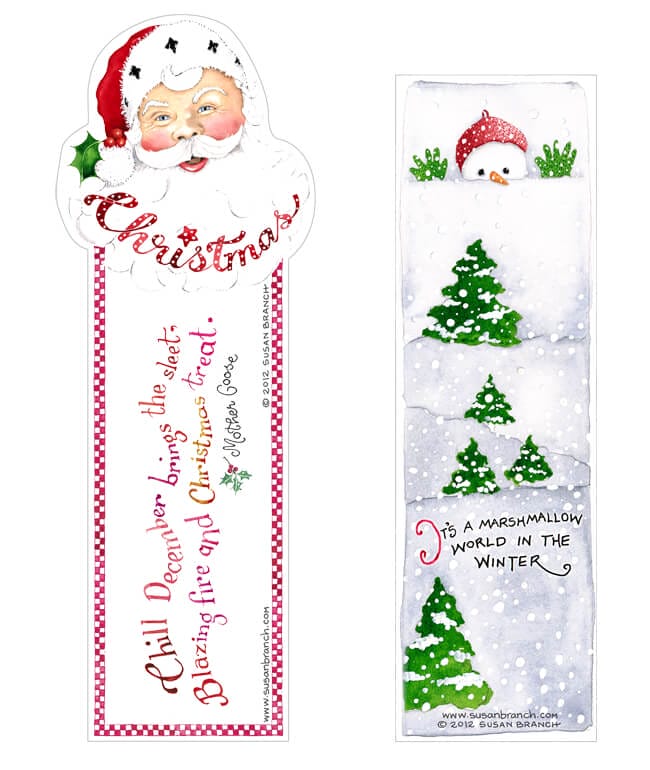 Holiday Bookmarks | Susan Branch Blog